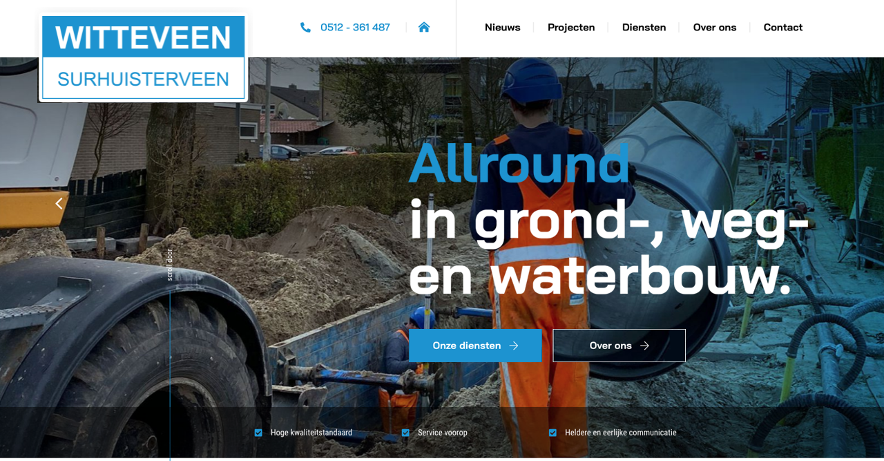 Witteveen Surhuisterveen | Allround in Grond-, Weg- en Waterbouw